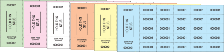 Stock Chinese Auction Tickets | RaffleTicketsCheap.com
