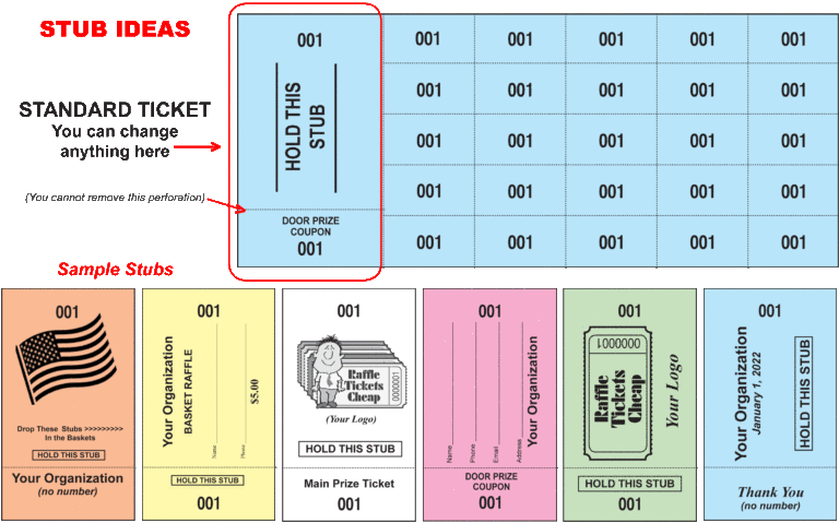 Chinese Auction Tickets (Tricky Tray / Penny Sale) | RaffleTicketsCheap.com