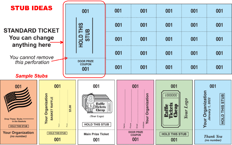 Custom Chinese Auction Tickets | RaffleTicketsCheap.com